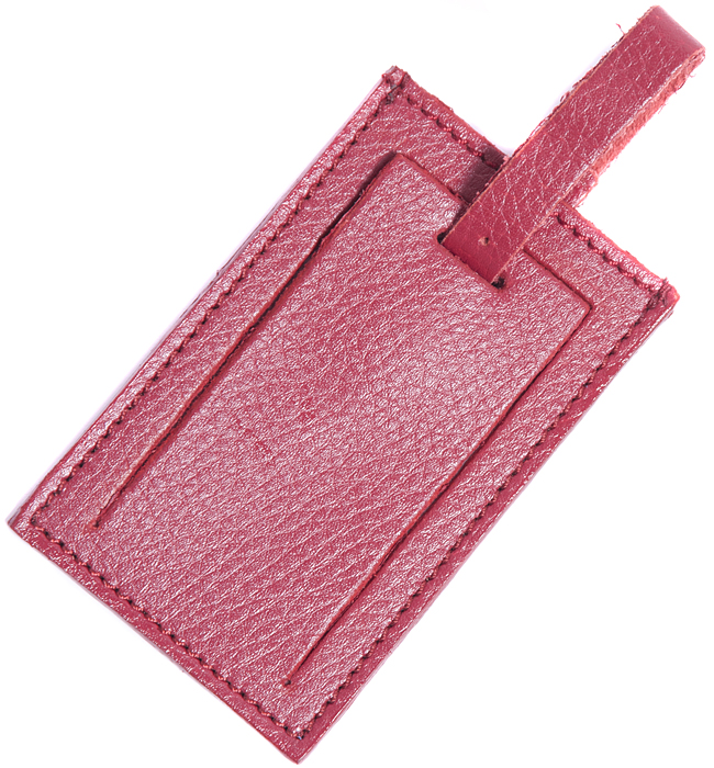 Shona Easton Red Leather Luggage Tag